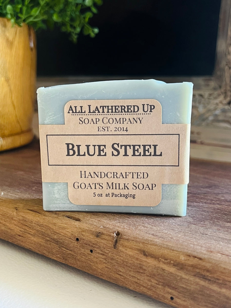 Blue Steel - Goats Milk Soap – All Lathered Up Soap Company