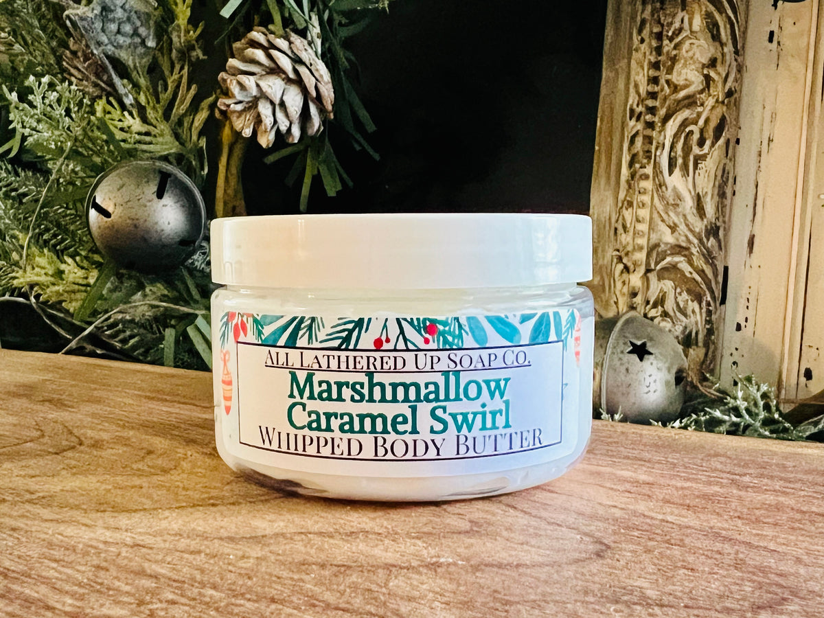 Marshmallow Caramel Swirl Whipped Body Butter – All Lathered Up Soap ...