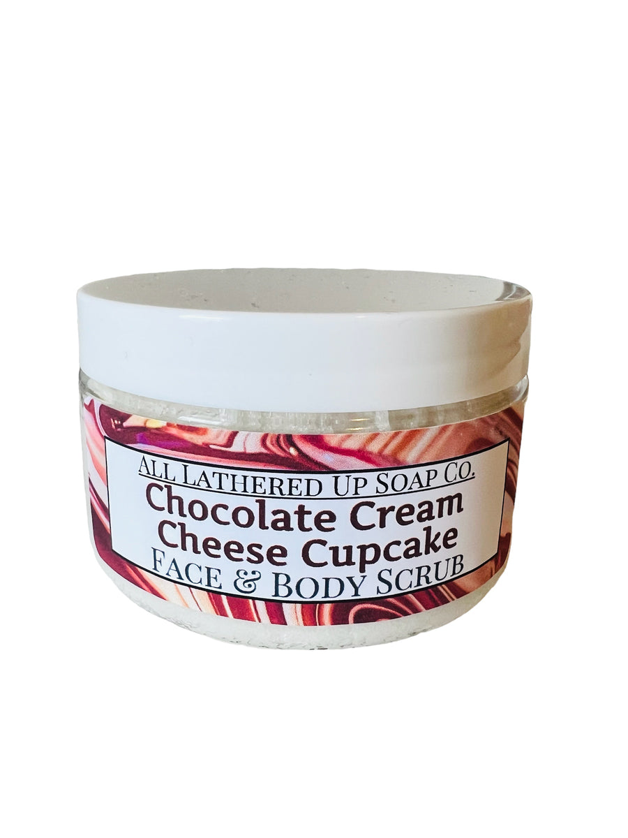 Chocolate Cream Cheese Cupcake - Body Scrub – All Lathered Up Soap Company
